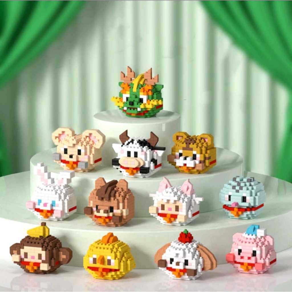 Jual EHUNT - NANO BLOCK DAMO EGG 12 SHIO EDUKASI ANAK KADO HADIAH GIFT ...