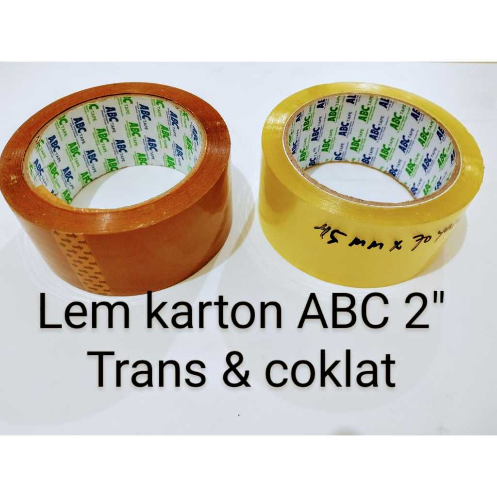 Jual Lakban Isolasi Lem Selotip Karton ABC 2 Inci warna Coklat ...