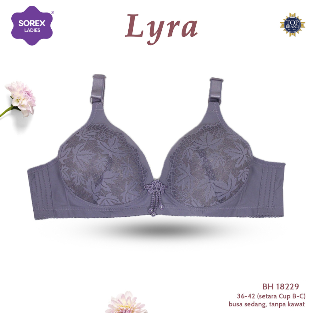 Jual Sorex Bra Tanpa Kawat Busa Kait 3 Setara Cup B C Cup ¾ Nilon Mix Bra Harian Bh 18229