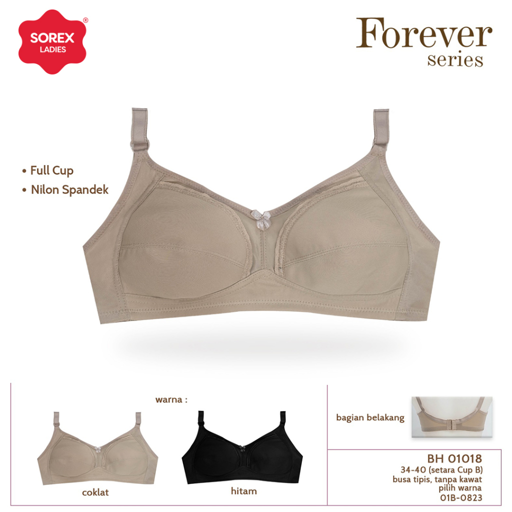Jual Sorex Bra Busa Tipis Tanpa Kawat Kait 2 Setara Cup B Full Cup Harian BH 01018 | Shopee ...