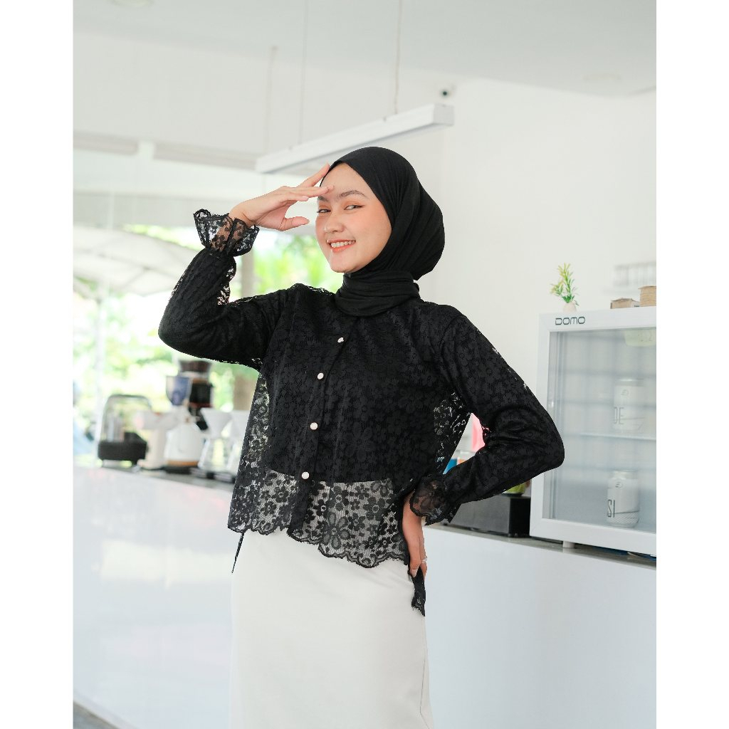 Jual Kamila Lace Brokat | Brokat Bunga | Blouse Brokat | Shopee Indonesia