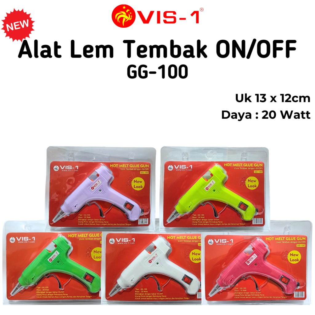 Jual VIS-1 - Alat Lem Tembak ON/OFF 20watt / Alat Lem Tembak Serbaguna ...
