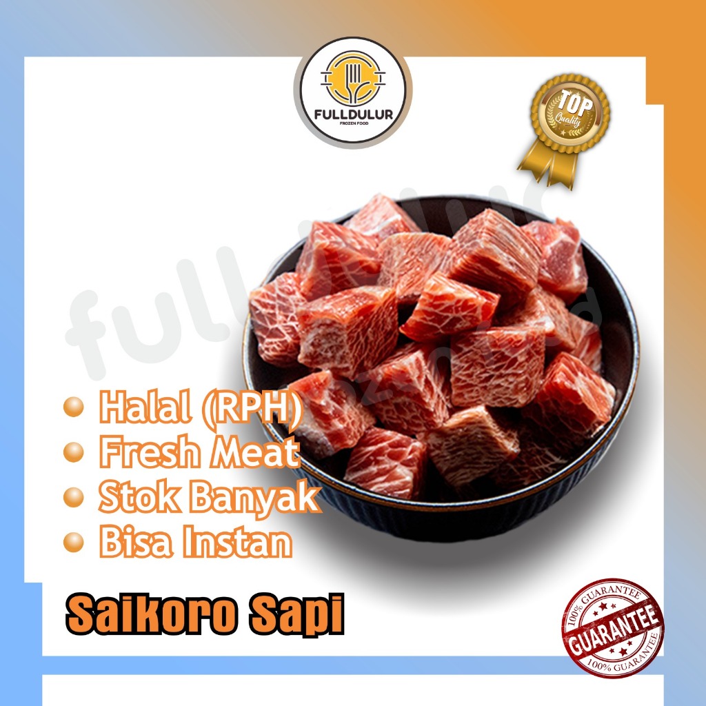 Jual Fulldulur Saikoro Daging Sapi 1000g Sekilo Halal Higienis Segar ...