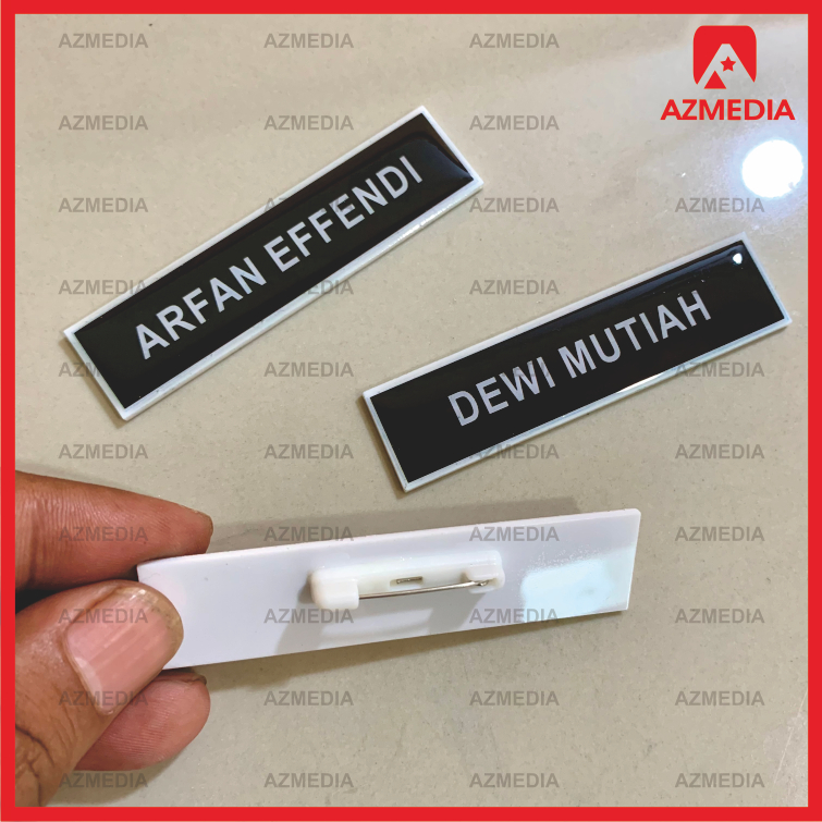 Jual Nametag Papan Nama Dada Name Tag Akrilik Peniti Magnet Peniti Paku ...