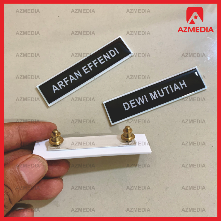 Jual Nametag Papan Nama Dada Name Tag Akrilik Peniti Magnet Peniti Paku ...