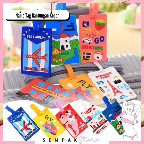 Jual SS Name Tag Gantungan Koper Motif Lucu Bahan Silikon Luggage Tag ...