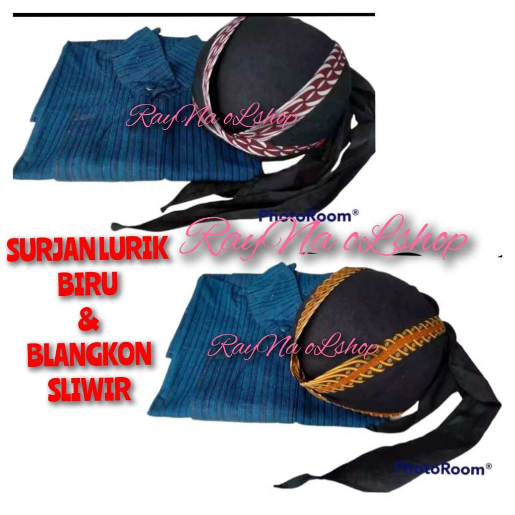 Jual PAKAIAN SETELAN TRADISIONAL ADAT JAWA COWO / PRIA | SURJAN LURIK BIRU HITAM + BLANGKON ...