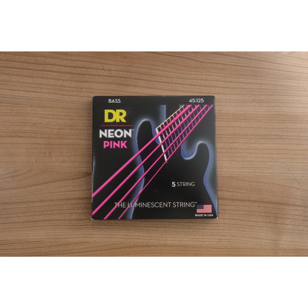 Jual DR Neon Pink 45-125 Glow in The Dark Coated strings handmade USA ...