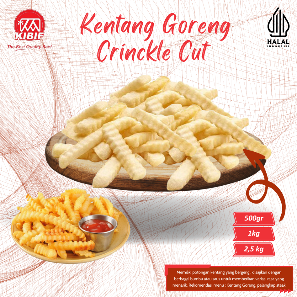 Jual Kentang Goreng Crinckle Cut 1kg | Shopee Indonesia