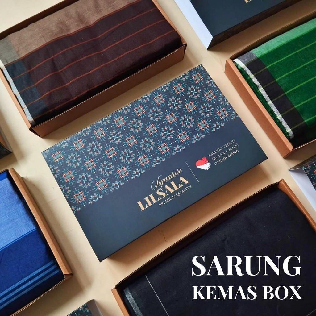 Jual Sarung Kemas Box Dewasa Tenun Bahan Lembut Hampers Ramadhan Parcel ...
