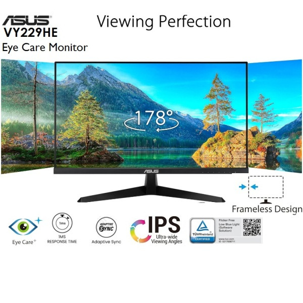 Jual Monitor ASUS 24in VA24EHF FHD IPS 100Hz Frameless Eye Care Monitor ...