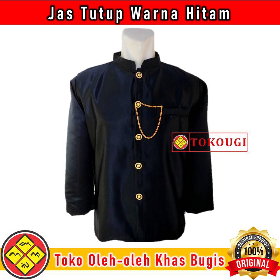 Jual Jas Tutup Khas Bugis Makassar Warna Hitam Semua Size ART L3F2 ...