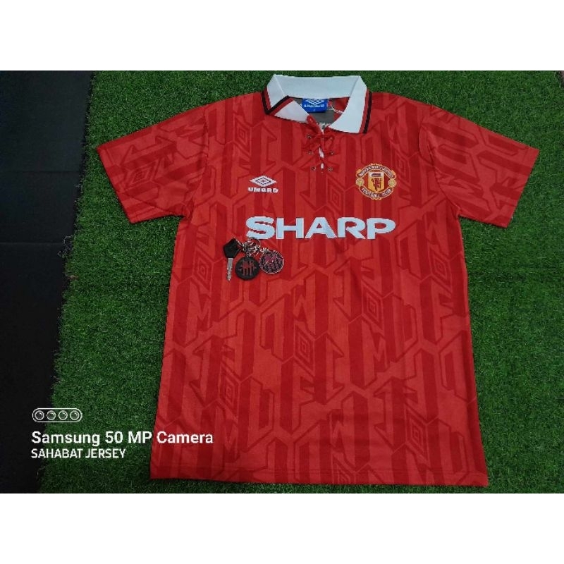 Jual Jersey MU Home Retro Official Musim 1992 High Quality | Shopee ...