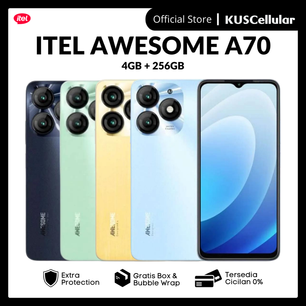Jual ITEL AWESOME A70 4/256 GARANSI RESMI | Shopee Indonesia