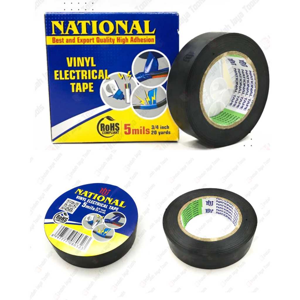 Jual Isolasi Listrik Lakban Hitam Isolasi Kabel National Push On 20 ...