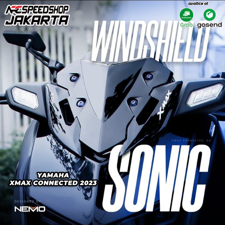 Jual Windshield Nemo Visor Nemo Yamaha Xmax connected 2023 Tipe Sonic ...