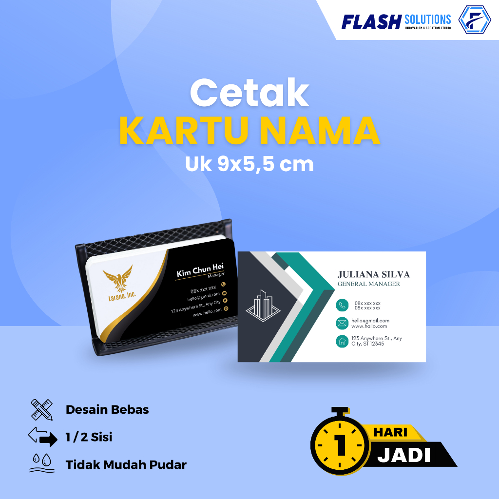 Jual Cetak Custom Kartu Nama AC260 | Shopee Indonesia
