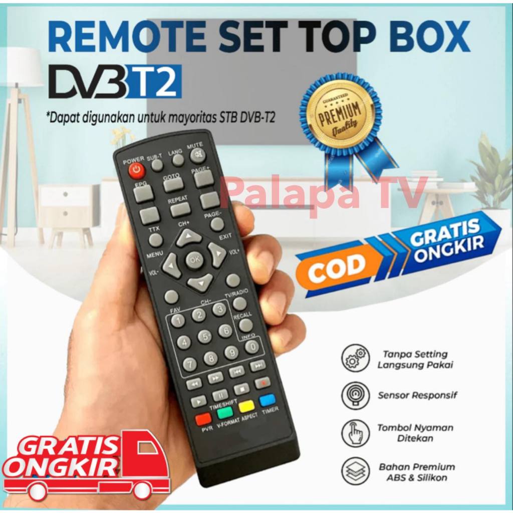 Jual Remote STB DVB T2 / Remote Set Top Box TV Digital / Set Top Box ...