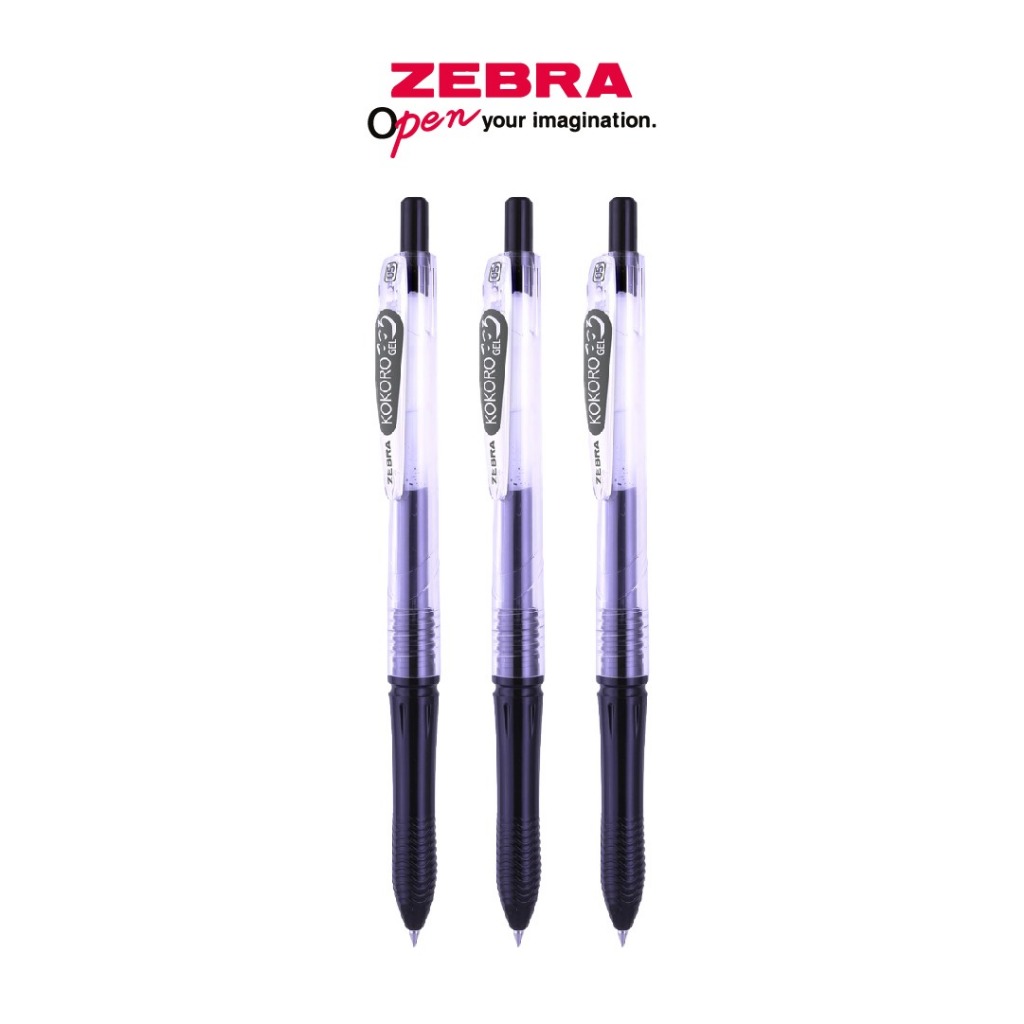 Jual ZEBRA Kokoro Pulpen Gel Set 3 0.5mm Gel Pen Water Based Black ...