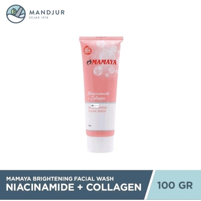 Jual mamaya niacinamide + collagen facial wash brightening 100g | Shopee Indonesia