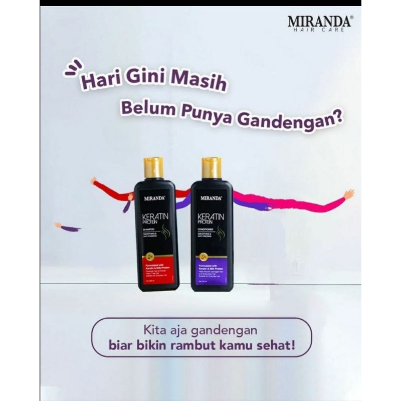 Jual MIRANDA Keratin Protein Shampoo / Conditioner -200ml | Shopee ...