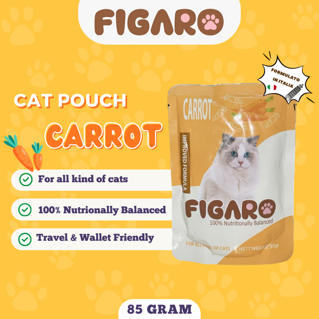 Jual FIGARO CAT POUCH - CARROT 85 Gram Makanan Basah Kucing Adult ...