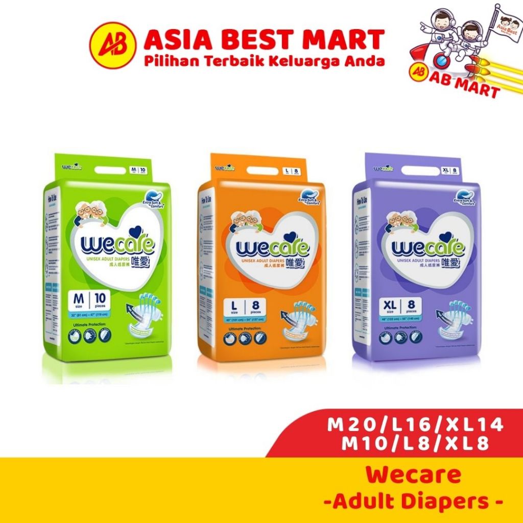 Jual Wecare Adult Diapers Size M10/L8/XL8/M20/L16/XL14 Popok Diaper Dewasa | Shopee Indonesia