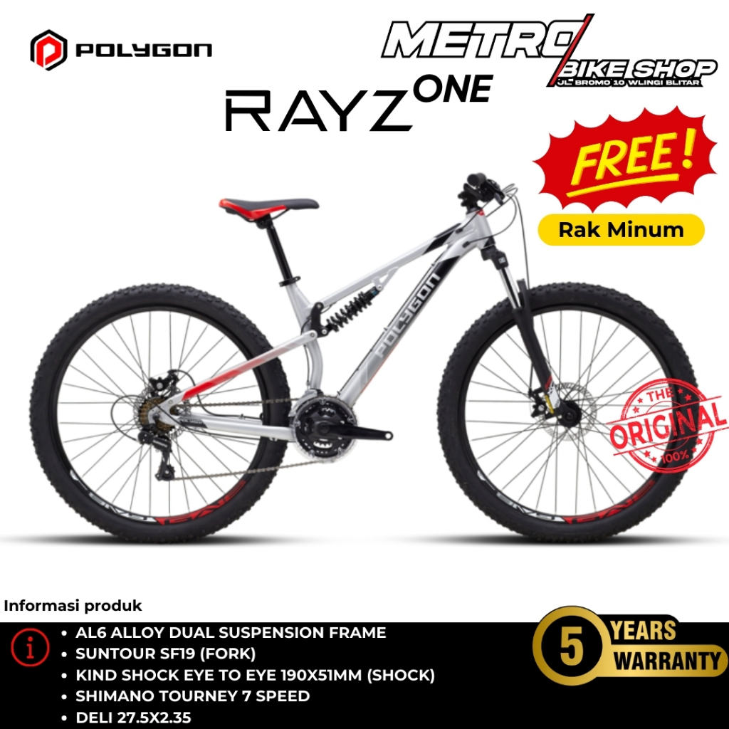 Jual Sepeda gunung MTB 27.5 inch Polygon Rayz 1 | Shopee Indonesia