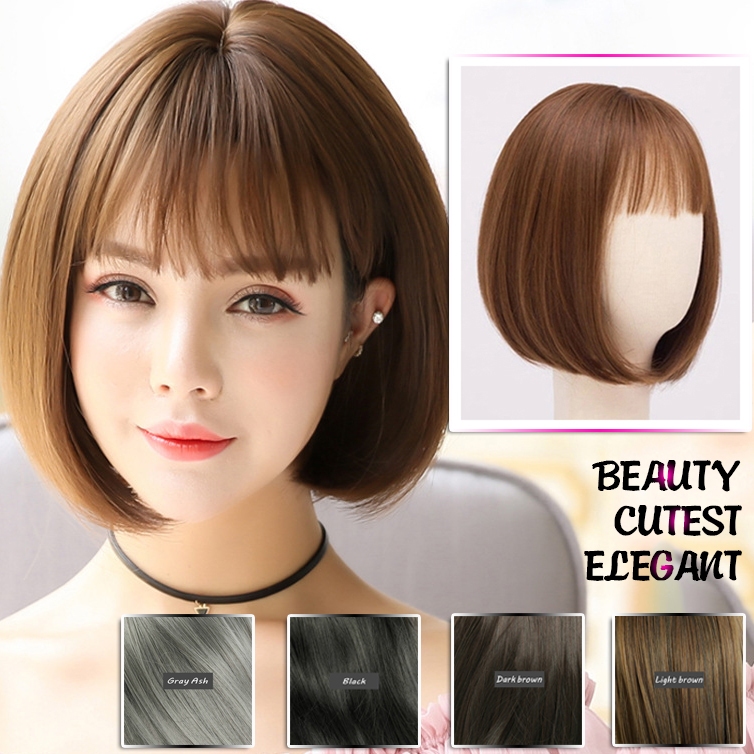 Jual Wig Women Short Hair Style Bob Hair Wig Rambut Style Pendek Lucu ...
