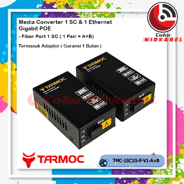 Jual Tarmoc TMC-1SC1G-P-V1 | HTB mini Media Converter 1 SC - 1 LAN Gigabit POE-in Passive (9-57V ...