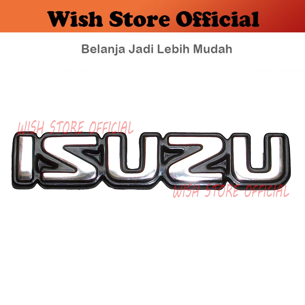 Jual Emblem / Car Logo / Lambang Mobil Tulisan ISUZU ukuran 22cm / 22 cm | Shopee Indonesia