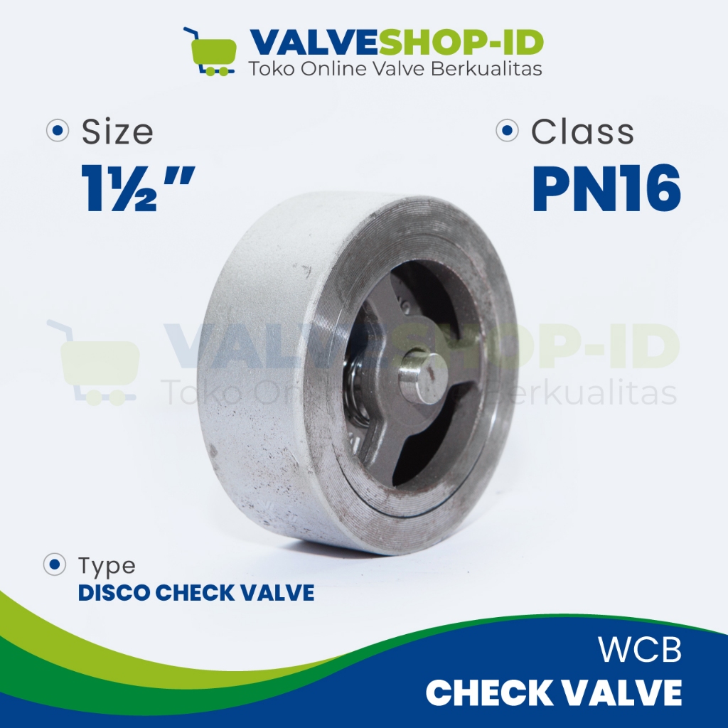 Jual DIsco Check Valve 1 1/2" PN16 WCB | Shopee Indonesia