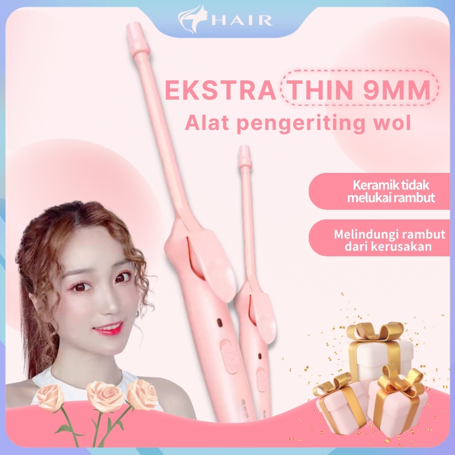 Jual HIR-014 Curling iron 9mm Catokan Curly min Catokan Keriting Rambut Curly Hair Curly Styler ...