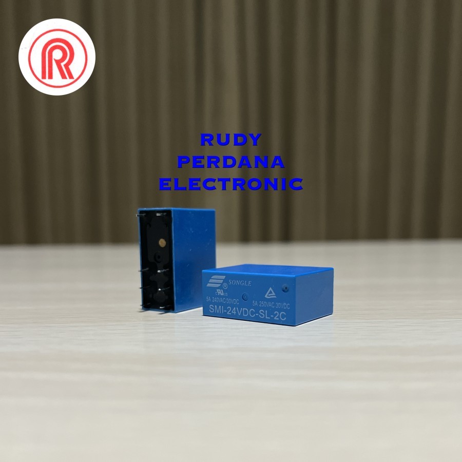 Jual RELAY 8 PIN KAKI 8P BESAR 24 VOLT 24V 5A SONGLE SMI-24VDC-SL-2C ...