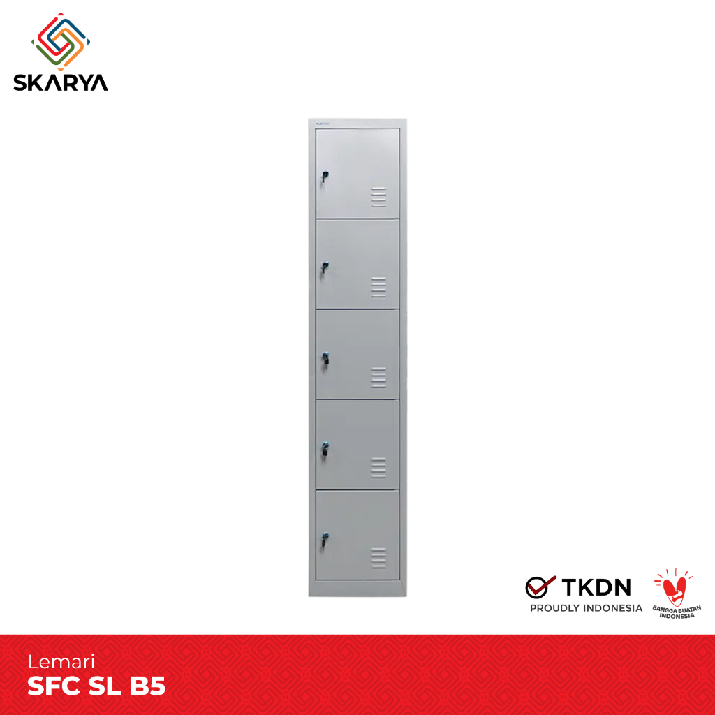Jual Loker Besi Locker Besi Kantor 5 Pintu SLB5 (Baru) | Shopee Indonesia