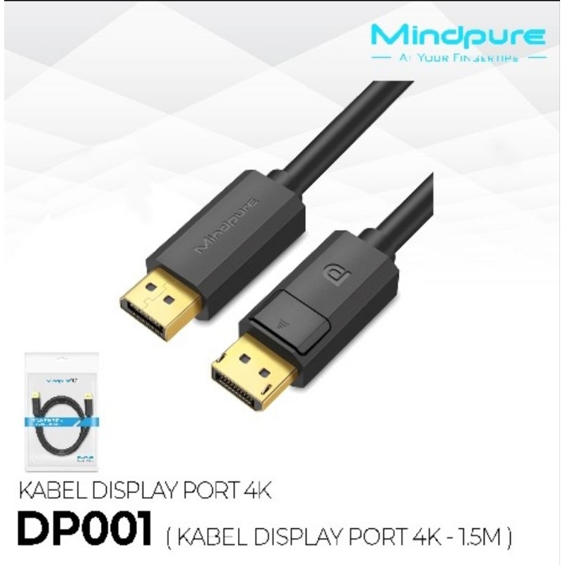 Jual KABEL DISPLAY PORT TO DISPLAY PORT 4K 1.5meter / cable dp to dp ...