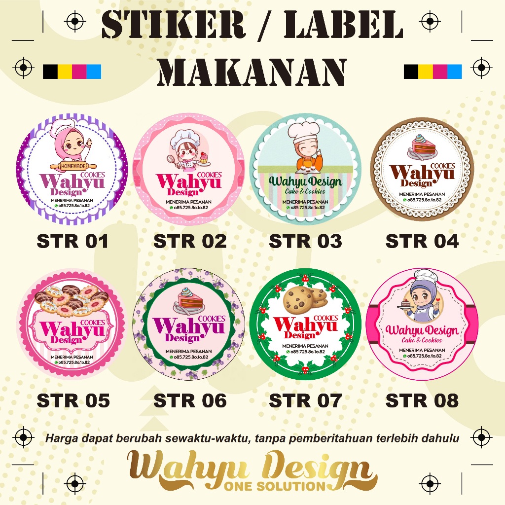 Jual Stiker / Label Makanan / Kue / Snack "CROMO CUTTING" | Shopee ...