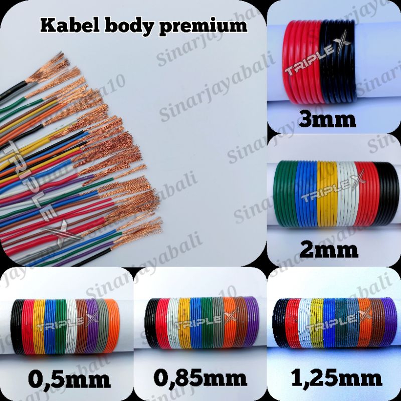 Jual kabel bintik serabut motor mobil premium kabel kendaraan otomotif kabel bodi body 0,85mm 1 ...