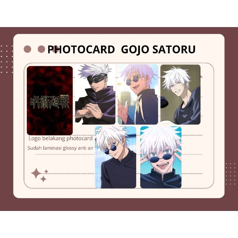Jual PHOTOCARD ANIME JUJUTSU KAISEN GOJO SATORU, GETO, MEGUMI, SUKUNA ...