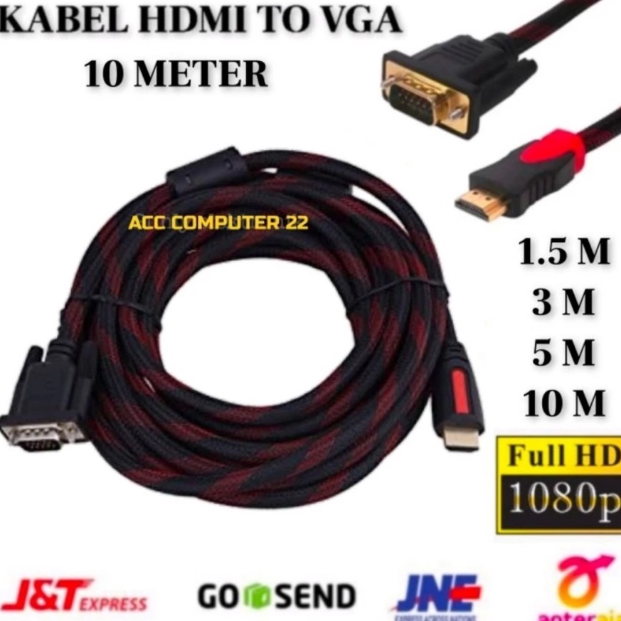 Jual ART C5O kabel hdmi to vga panjang 5 meter high quality | Shopee ...