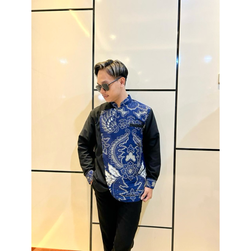 Jual beskap hiyo batik sayap biru katun halus | Shopee Indonesia