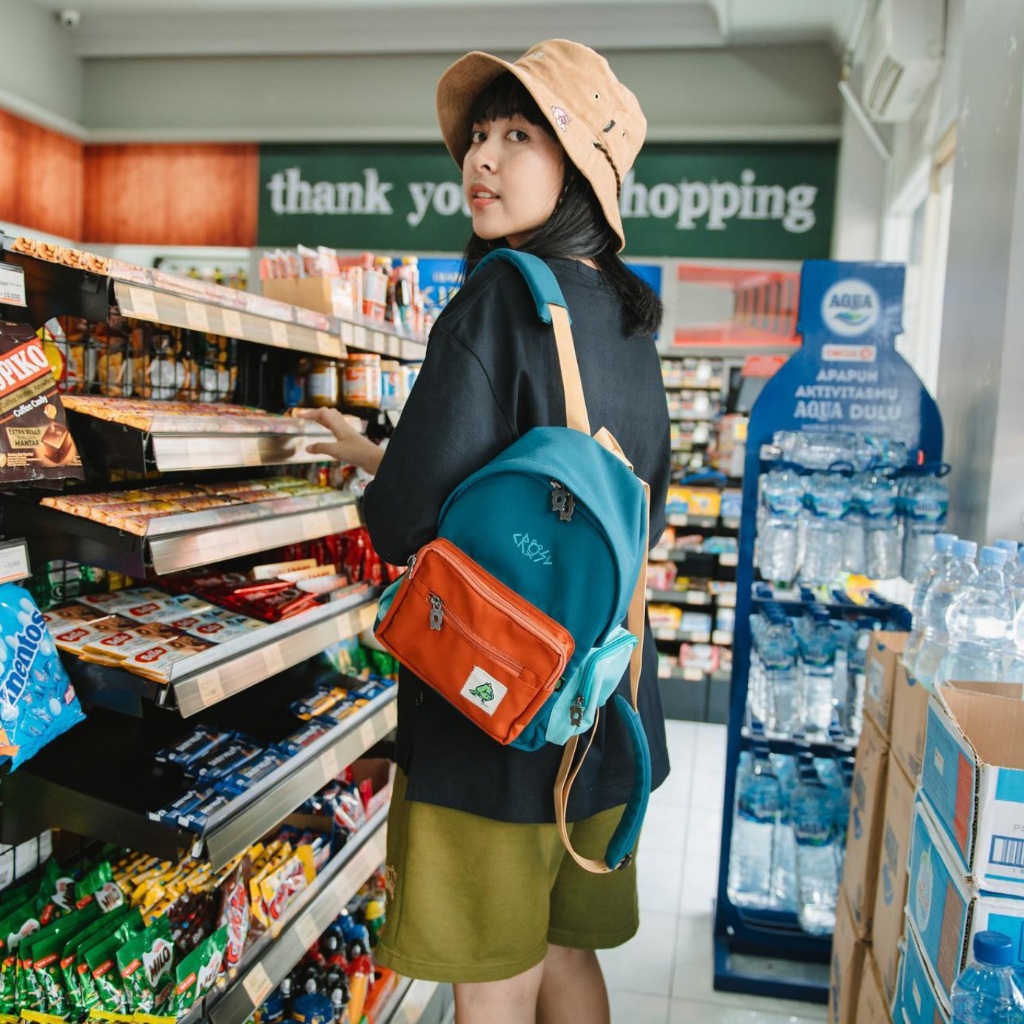 Jual CRSL Mini Daysic Backpack Odin Teal Blue | Ransel Sekolah | Tas ...