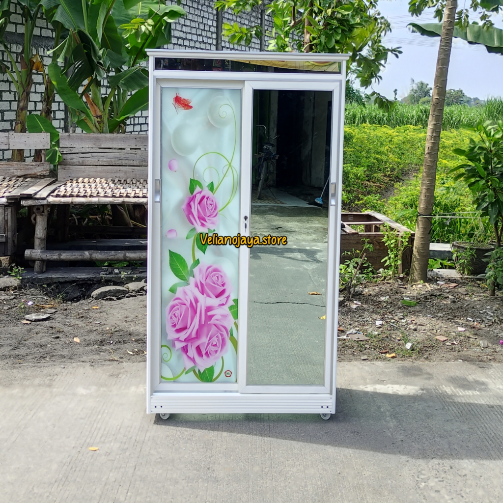 Jual {NOTA} Lemari Pakaian 2 Pintu Sleding Jumbo // Bahan Alumunium ...
