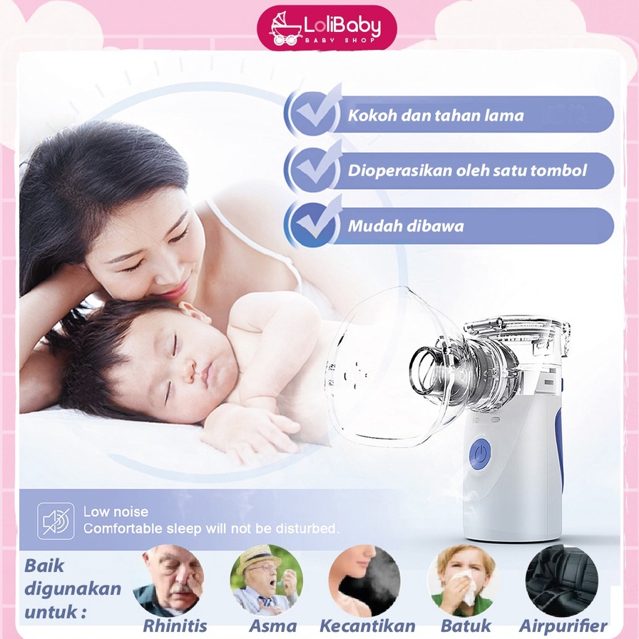 Jual Portable Mesh Nebulizer Inhaler for Asthma Respiratory Vapor | Alat Uap | Alat Bantu ...