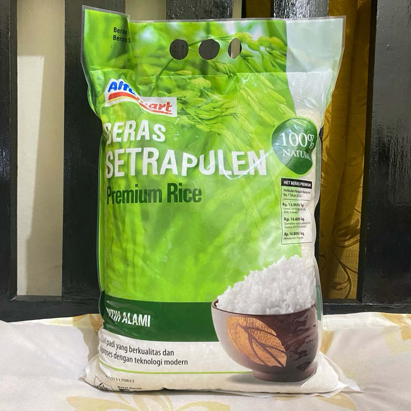 Jual Beras Premium 5kg - Indomaret Alfamart Topi Koki / Raja Platinum ...