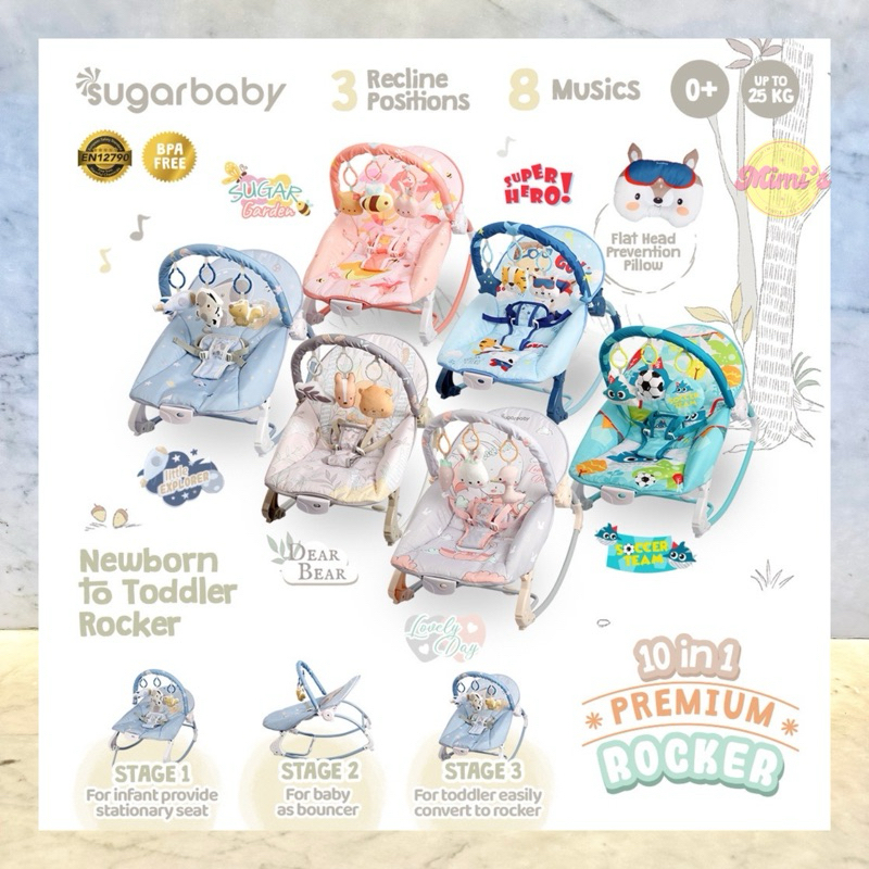 Jual Sugarbaby 10in1 Premium Rocker (Newborn to Toddler Rocker ...