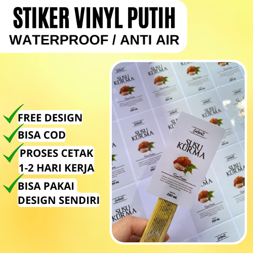 Jual Cetak Stiker Label Vinyl Putih / Stiker Kemasan Olshop / Stiker ...