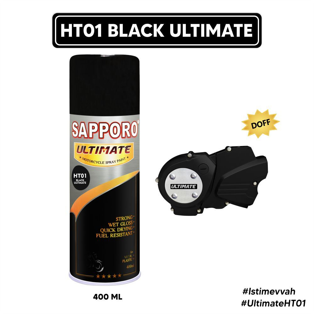 Jual Sapporo Ultimate HT01 Hi Temp Black / Cat Spray Semprot Aerosol Terbaik | Shopee Indonesia