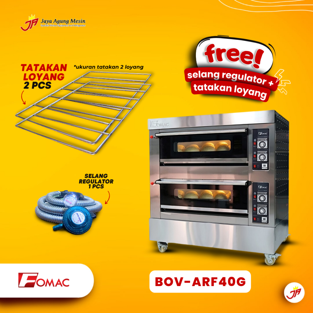 Jual Gas Oven Roti 2 Deck 4 Tray Pemanggang Roti BOV-ARF40G FOMAC ...