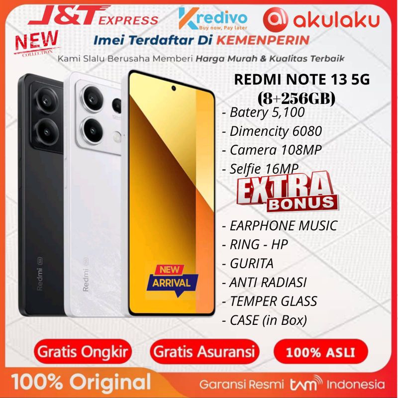 Jual Xiaomi Redmi Note 13 5G Tam Ram 8GB Rom 256GB 8/256GB Garansi ...